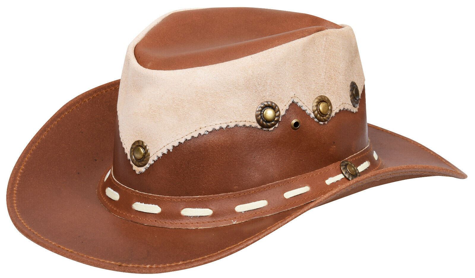 Australian Western Style Cowboy Outback Real Leather And Suede Aussie ...
