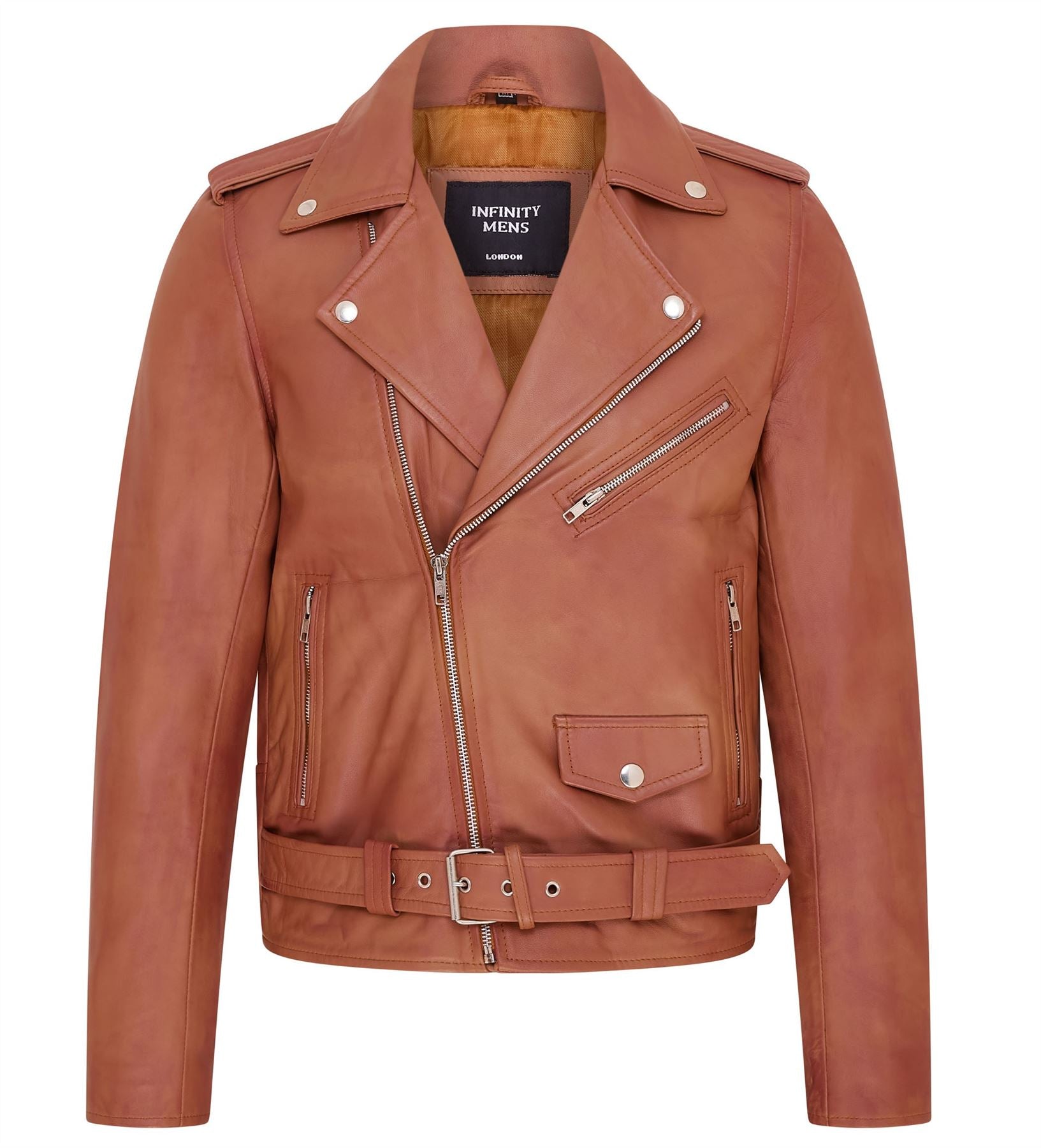 Mens Classic Brando Leather Biker Jacket - Heinola – Infinity Leather