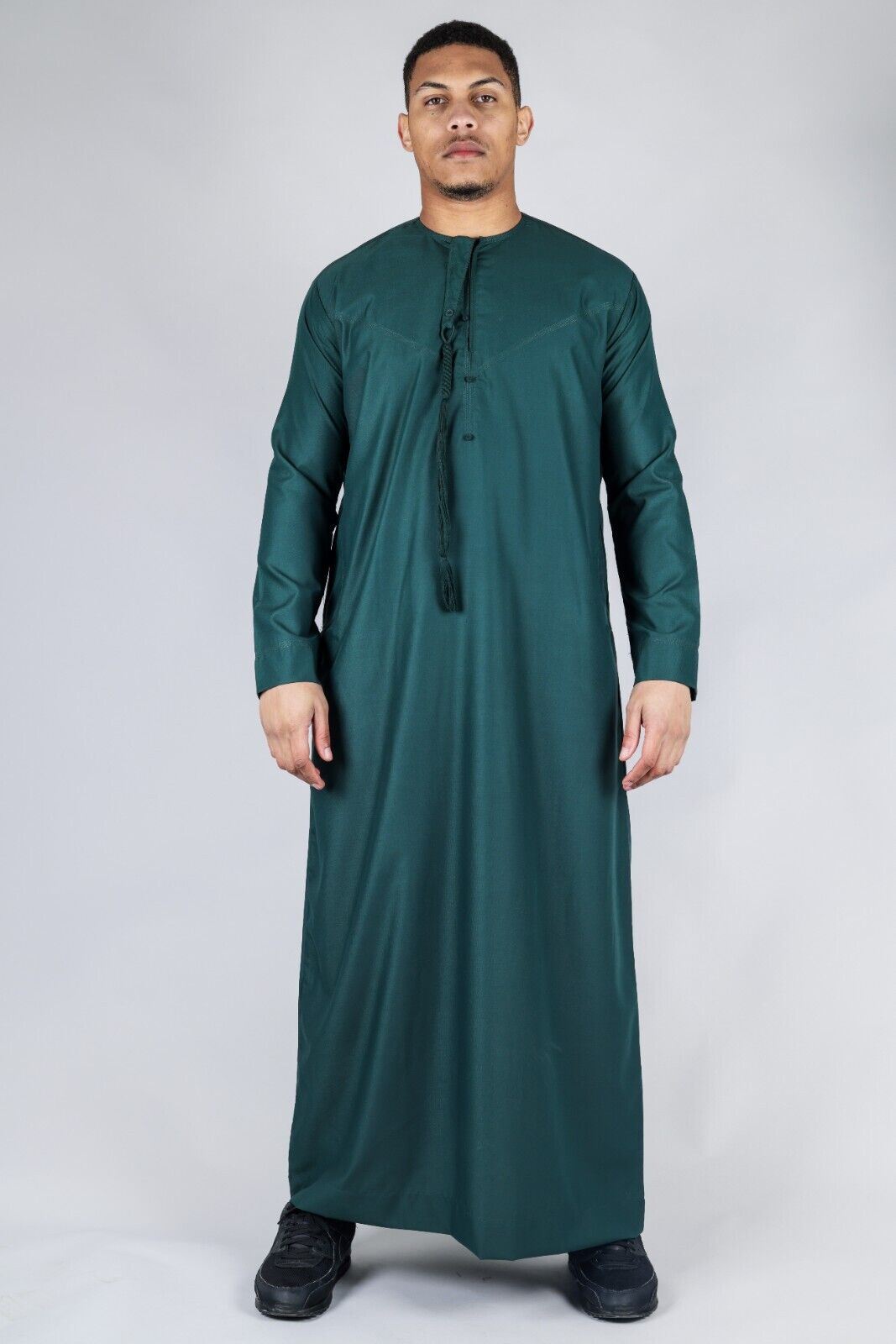Men's Thobe Emirati Islamic Jubba Robe Eid Tassel Regular Fit ...