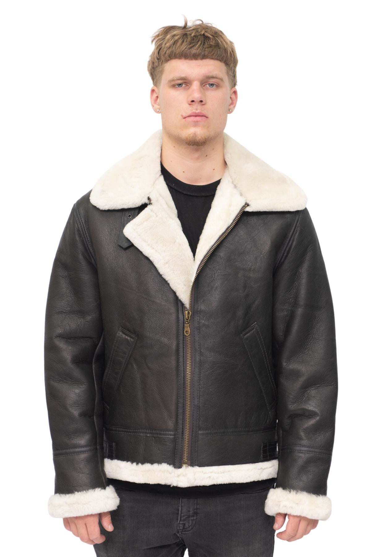 Mens B3 Aviator Real Sheepskin Leather Flying Jacket-Oxford – Infinity ...