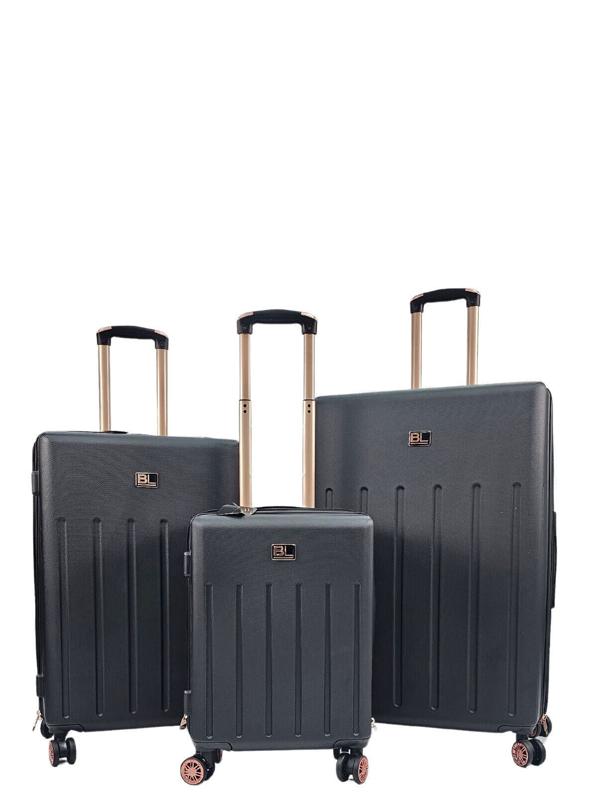 Lightweight Black ABS Hard Shell Suitcase Luggage Set – Infinity Leather