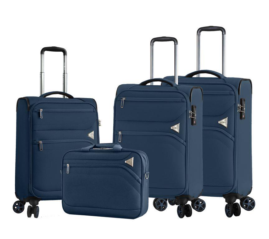 Lightweight Soft Dual 4 Wheel Luggage Suitcases – Infinity Leather