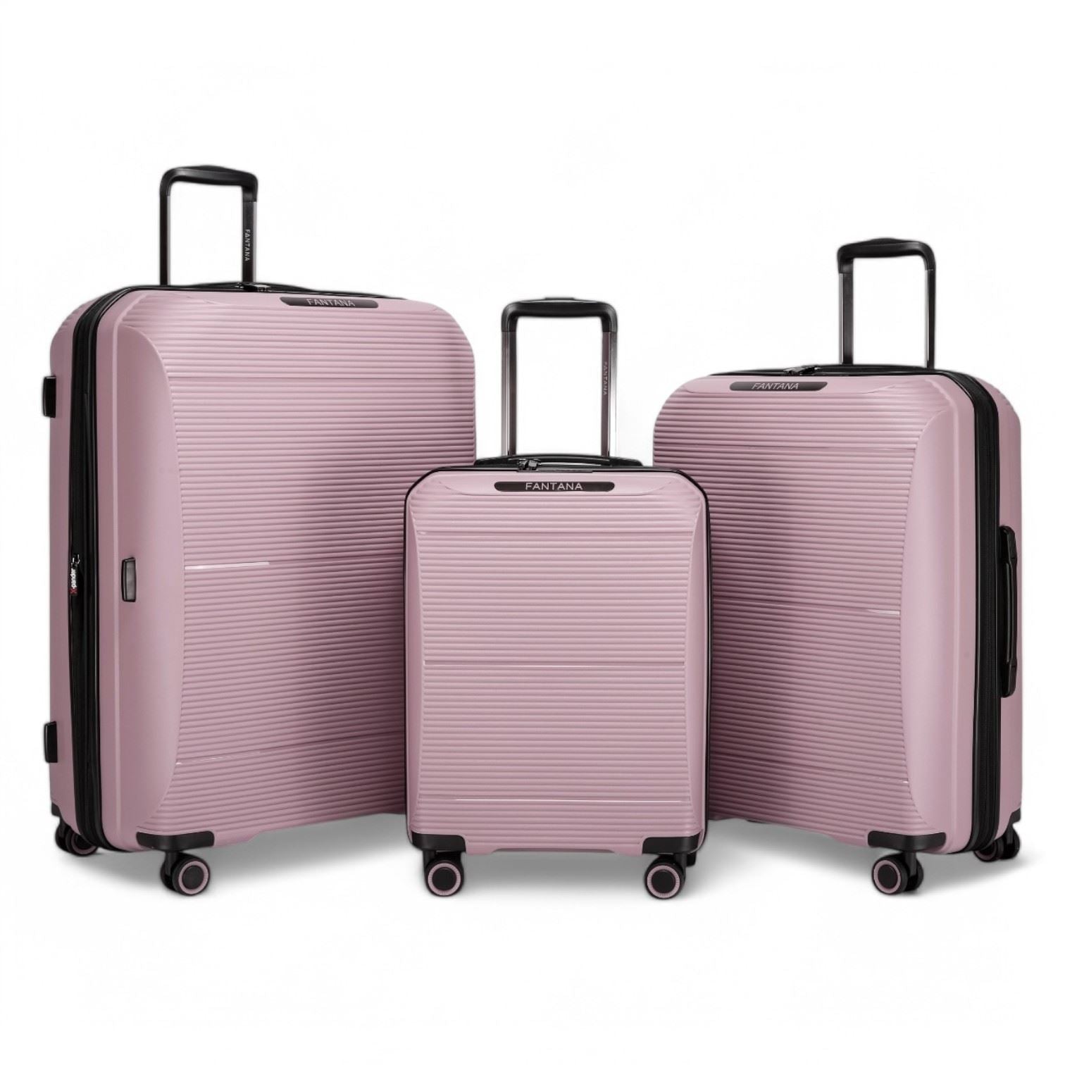 Expandable Hard Shell PP 8 Wheel Luggage Travel Cabin Holiday Bags Sui ...