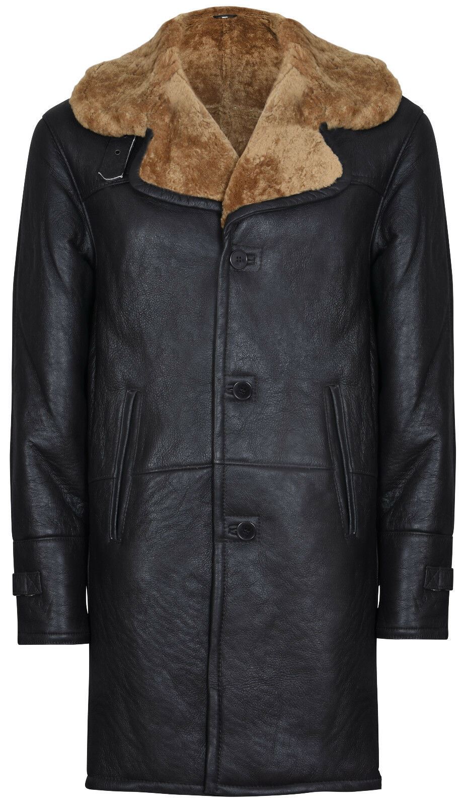 Mens Warm Shearling Sheepskin Crombie Coat-Cologne – Infinity Leather