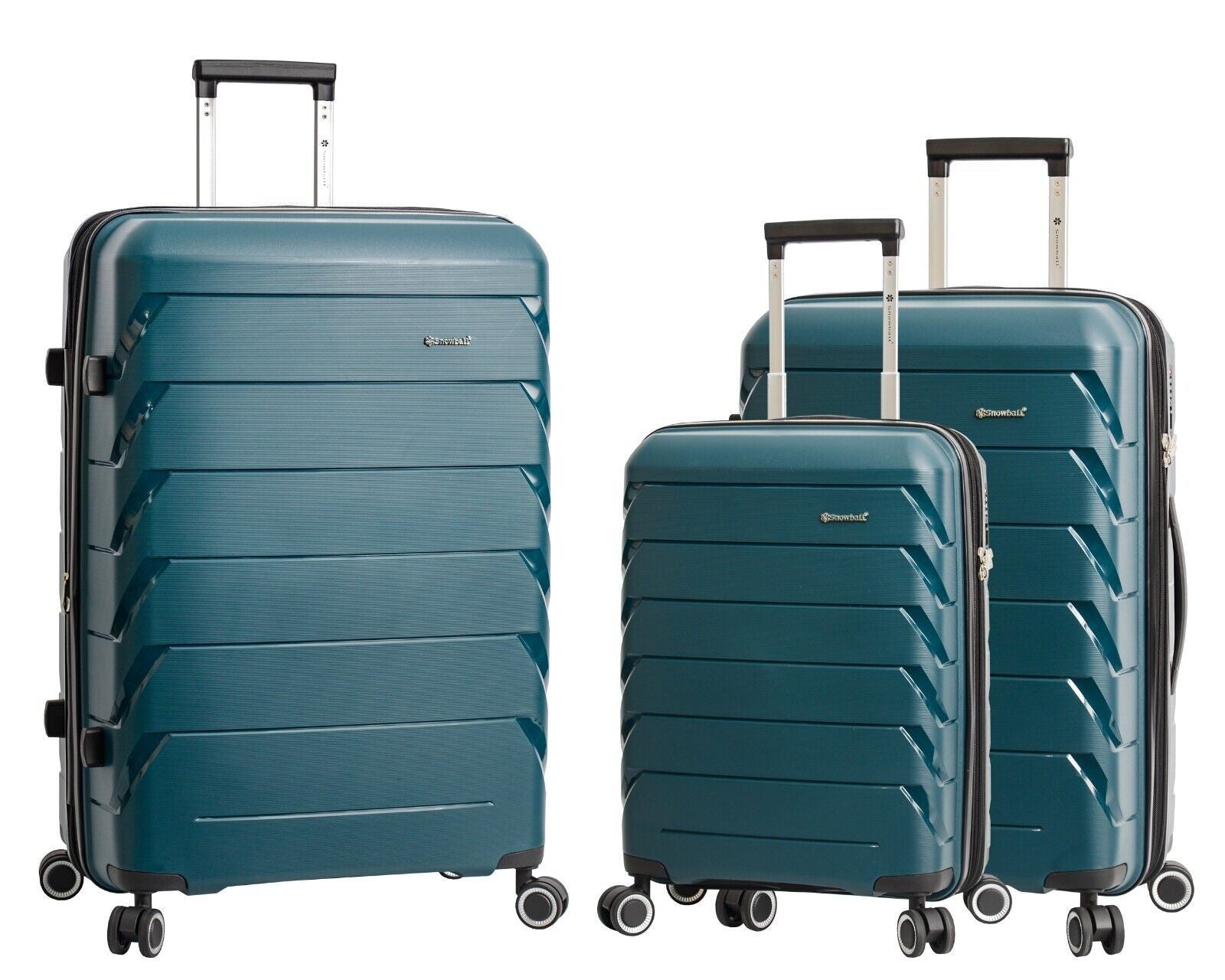 Dual 4 Wheel Hard Shell Strong Luggage Suitcase – Infinity Leather